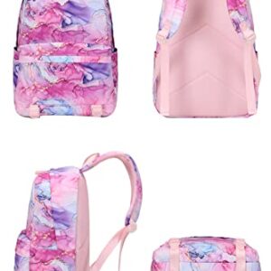 JiaYou Junior high school Backpack Sets 2Pcs Daypack with Lunch case Girls Middle school Bag(Black,20 Liters)