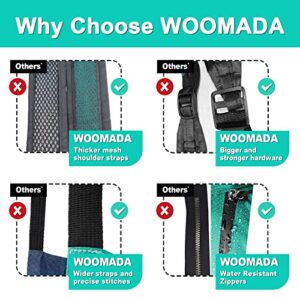 WOOMADA 17L Ultra Lightweight Packable Durable Waterproof Travel Hiking Backpack Daypack for Men Women Kids (black-2)