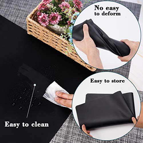 Gartful Silicone Mat for Crafts, 27.5 x 19.6 x 0.06 inches Silicone Pad Sheet Jewelry Resin Casting Mold, Extra Large Heat Resistant Countertop Mat, Non Skid Counter Table Protector, Placemat, Black