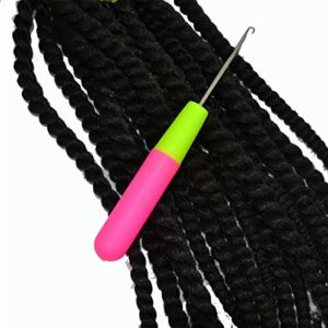 2Pcs Latch Hook Tool, Latch Hook Crochet Needle for Micro Braids, Hair Extension, Feather and Carpet