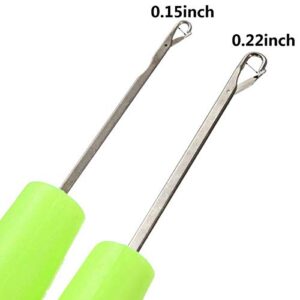 2Pcs Latch Hook Tool, Latch Hook Crochet Needle for Micro Braids, Hair Extension, Feather and Carpet