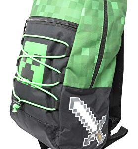 Minecraft Creeper Allover Print Backpack Bookbag