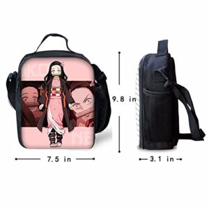 KXQWB Daily Backpack Travel Backpacks With Lunch Bag Pencil Bag Set 3 pcs Set Novelty Anime Backpack B