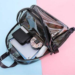 TINYAT Heavy Duty Transparent Clear backpack See Through Clear Bag for School, Concerts, Sports, Travel and Daily Use, T9051