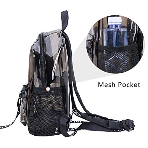 TINYAT Heavy Duty Transparent Clear backpack See Through Clear Bag for School, Concerts, Sports, Travel and Daily Use, T9051