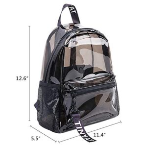 TINYAT Heavy Duty Transparent Clear backpack See Through Clear Bag for School, Concerts, Sports, Travel and Daily Use, T9051