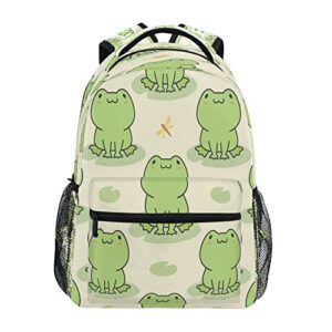 kcldeci cute frog pattern kids backpack for boys girls elementary schoolbag kindergarten bookbags preschool school bag toddler book bags travel bag