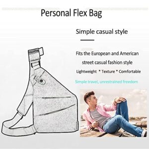 VUUEAN Personal flex bag,Anti-thief Slim Sling Bag Personal Pocket Bag,Multipurpose Crossbody Backpack for Outdoor (Black-2)