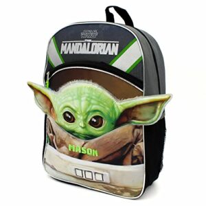 DIBSIES Personalized Starwars Mandolorian BabyYoda Ears Backpack