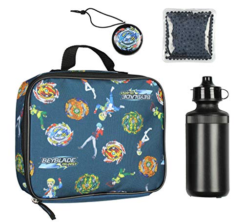 Beyblade Burst Spinner Tops Backpack Lunch Bag Water Bottle Ice Pack 5 PC Mega Set