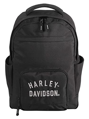 Harley-Davidson Rugged Twill Water-Resistant Polyester Backpack - Black