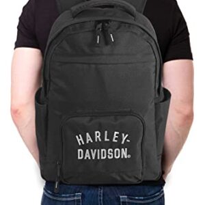 Harley-Davidson Rugged Twill Water-Resistant Polyester Backpack - Black