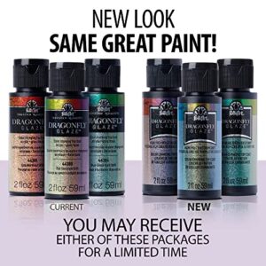 FolkArt Dragonfly Glaze Multi-Surface Paint, 2 Fl Oz (Pack of 1), Full Spectrum