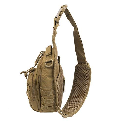 DEPARTED Tactical Sling Pack Military Rover Shoulder Daypack Outdoor Chest Pack Shoulder Backpack for Fly Fishing Camping Hiking Trekking Bag