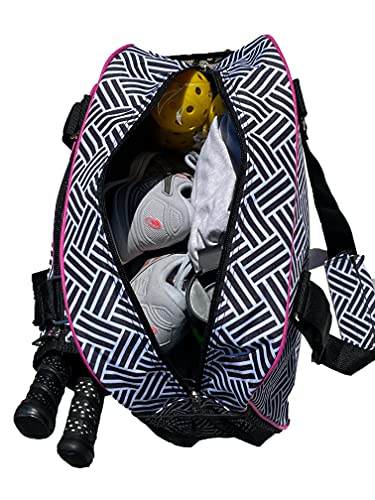 Pickleball - "Unrivaled" - Designer Women's Premium Side-Pocket Duffle Bag | Made Exclusively For Pickleball! | Includes a fitted a "paddle case" specifically designed to store and protect your pickleball paddles.