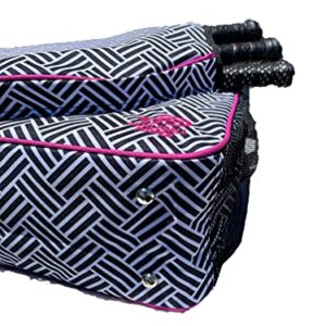 Pickleball - "Unrivaled" - Designer Women's Premium Side-Pocket Duffle Bag | Made Exclusively For Pickleball! | Includes a fitted a "paddle case" specifically designed to store and protect your pickleball paddles.