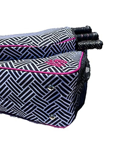 Pickleball - "Unrivaled" - Designer Women's Premium Side-Pocket Duffle Bag | Made Exclusively For Pickleball! | Includes a fitted a "paddle case" specifically designed to store and protect your pickleball paddles.