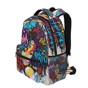 baihuishop Fire Woman African Backpacks Travel Laptop Daypack School Bags for Teens Men Women, one-size