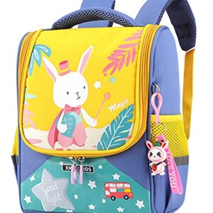 JiaYou Unisex Preschool Backpack Kindergarten Cartoon bag Girls Boys Daypack(Yellow Rabbit,10 Liters)