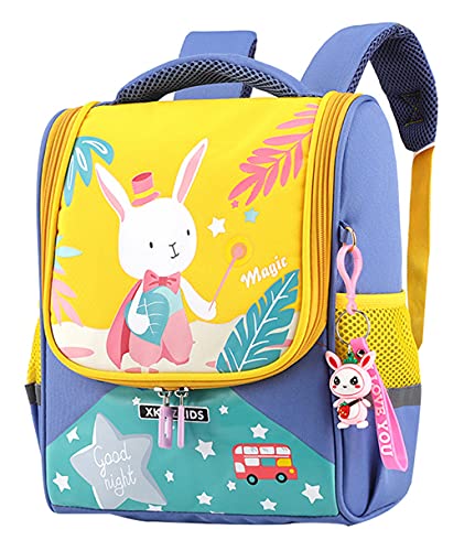 JiaYou Unisex Preschool Backpack Kindergarten Cartoon bag Girls Boys Daypack(Yellow Rabbit,10 Liters)