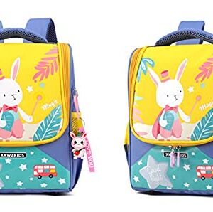 JiaYou Unisex Preschool Backpack Kindergarten Cartoon bag Girls Boys Daypack(Yellow Rabbit,10 Liters)