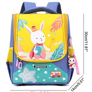 JiaYou Unisex Preschool Backpack Kindergarten Cartoon bag Girls Boys Daypack(Yellow Rabbit,10 Liters)