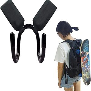 Backpack Shoulder Strap Hooks Backpack Hanger with Strap Mount Backpack Attachment Carrier Skateboard Carry for Longboard Skateboard Backpack Bag Carrier - No Backpack