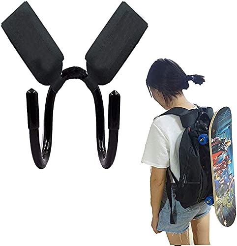 Backpack Shoulder Strap Hooks Backpack Hanger with Strap Mount Backpack Attachment Carrier Skateboard Carry for Longboard Skateboard Backpack Bag Carrier - No Backpack