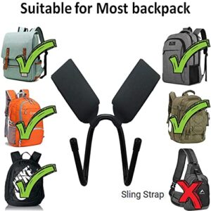 Backpack Shoulder Strap Hooks Backpack Hanger with Strap Mount Backpack Attachment Carrier Skateboard Carry for Longboard Skateboard Backpack Bag Carrier - No Backpack