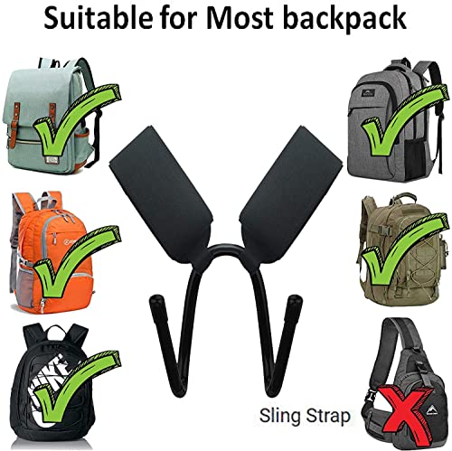 Backpack Shoulder Strap Hooks Backpack Hanger with Strap Mount Backpack Attachment Carrier Skateboard Carry for Longboard Skateboard Backpack Bag Carrier - No Backpack