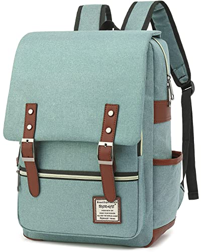 UGRACE Slim Business Laptop Backpack Elegant Casual Daypacks Outdoor Sports Rucksack School Shoulder Bag for Men Women, Tear Resistant Unique Travelling Backpack Fits up to 15.6Inch Laptop in Green…