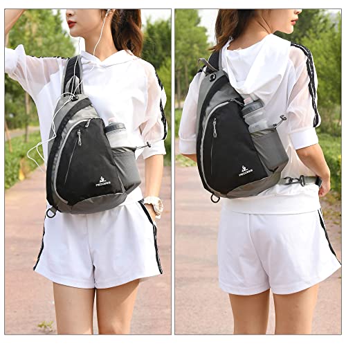 Peicees Sling Bag Backpack for Men Women Water Resistant Crossbody Shoulder Bag Travel Hiking Chest Daypack