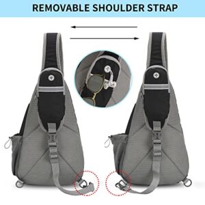 Peicees Sling Bag Backpack for Men Women Water Resistant Crossbody Shoulder Bag Travel Hiking Chest Daypack