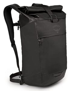 osprey transporter roll top laptop backpack, black