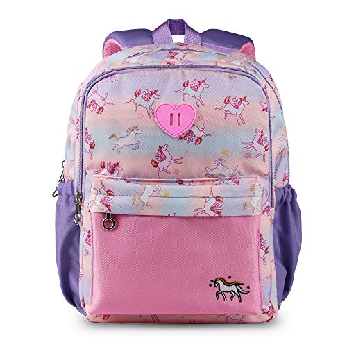 Sarhlio Kids Backpack 14” for Boys and Girls The Right Size Light Weight 600 Denier Polyester Water Resistant with Unicorn for Preschool Kindergarten Early Elementary School Pink(KP14A1)