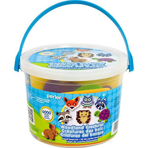 Perler Woodland Creatures Fuse Bead Bucket Craft Activity Kit, 6006 pcs