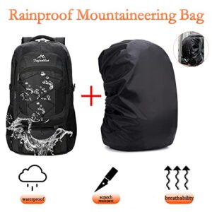 RaoRanDang Hiking Backpack Waterproof Lightweight Durable 75L Large Capacity Travel Backpack Suitable for Hiking, Mountaineering, Camping, Fishing...