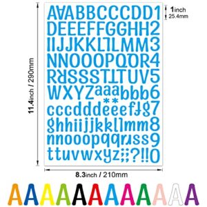 1512 Alphabet Stickers 12 Sheets Alphabet Stickers Vinyl Self-Adhesive Number Alphabet Vinyl Stickers, Mailbox Numbers Labels DIY Crafts Art Making, Decals for Sign,Notebook, Classroom Decor, Door