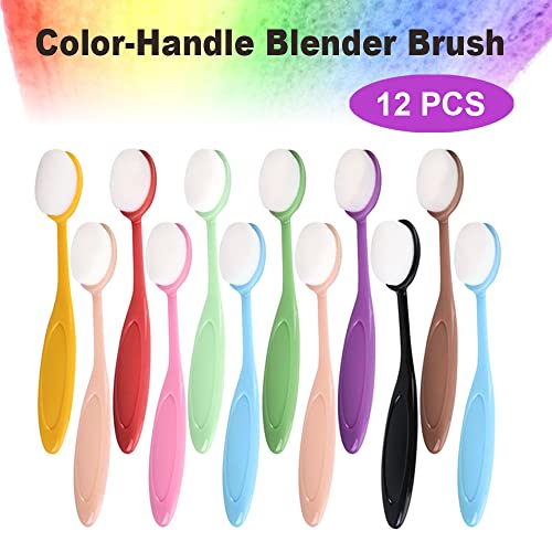 Craft Ink Blending Brush, Crafting Ink Background Blender and Makeup Brush, Soft Bristle Color Coded Handles, Paper Crafter Artist Tool for Painting, Drawing, Card Making, Stamp, Stencil (12Pcs)