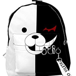 Monokuma Backpack Bag Dangan Ronpa Black White Bear Daypack Laptop Schoolbag