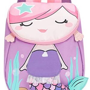 BLUBOON Toddlers Backpack for Girls Cute Preschool Backpack 3D Schoolbag Toddler Bookbag for Kids (Purple)