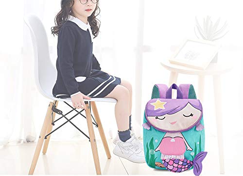 BLUBOON Toddlers Backpack for Girls Cute Preschool Backpack 3D Schoolbag Toddler Bookbag for Kids (Purple)