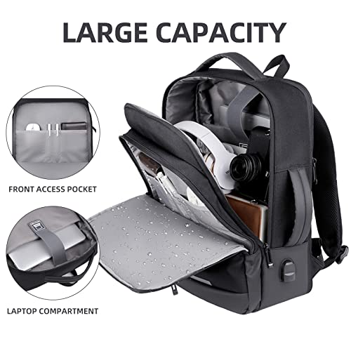 Backpack, Laptop Backpack, Carry on Backpack,Travel Backpack, 17 Inch Large Carry on School Backpack Extra Large Bookbag for Men Women Backpack,Travel Laptop Backpack with USB Port (Black)