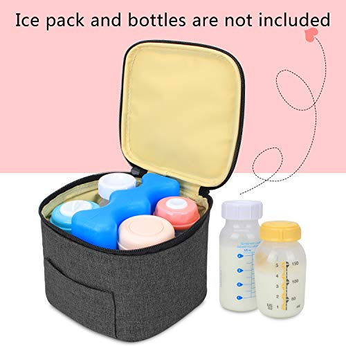 LUXJA Breast Pump Backpack and A Breastmilk Cooler Bag Bundle, Black