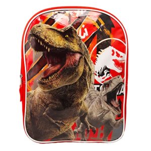 Fast Forward Jurassic World Backpack for Boys, Kids - 5 Pc Bundle with 16" Jurassic World School Backpack Bag, Water Bottle, Stickers, Backpack Clip, and More (Jurassic Park School Supplies)