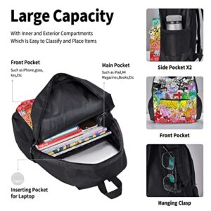 3 Pack School Backpack Battle for Bfdi Book Bag with Lunch Tote Pencil Case For Teen Boys Girls