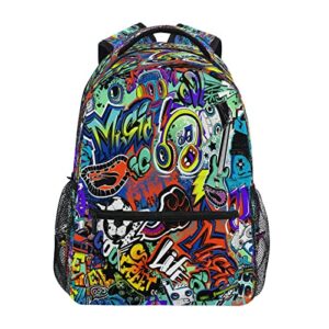 xigua backpack for boys & girls, street style graffiti backpack for school & travel backpacks#-213