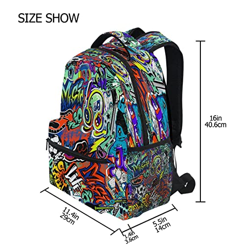 xigua Backpack for Boys & Girls, Street Style Graffiti Backpack for School & Travel Backpacks#-213