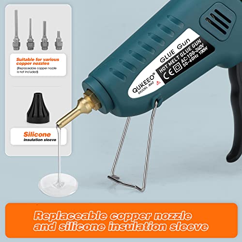 Hot Glue Gun, Hot Glue Gun Kit Includes 100 Watt Hot Glue Gun Full Size Supplied with 30 Hot Glue Sticks