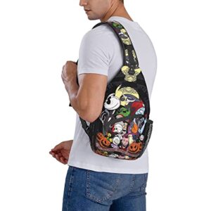 Lufcveq Crossbody Bags For Women/Men Skull Sling Bag Outdoor Casual Fashion Chest Bags